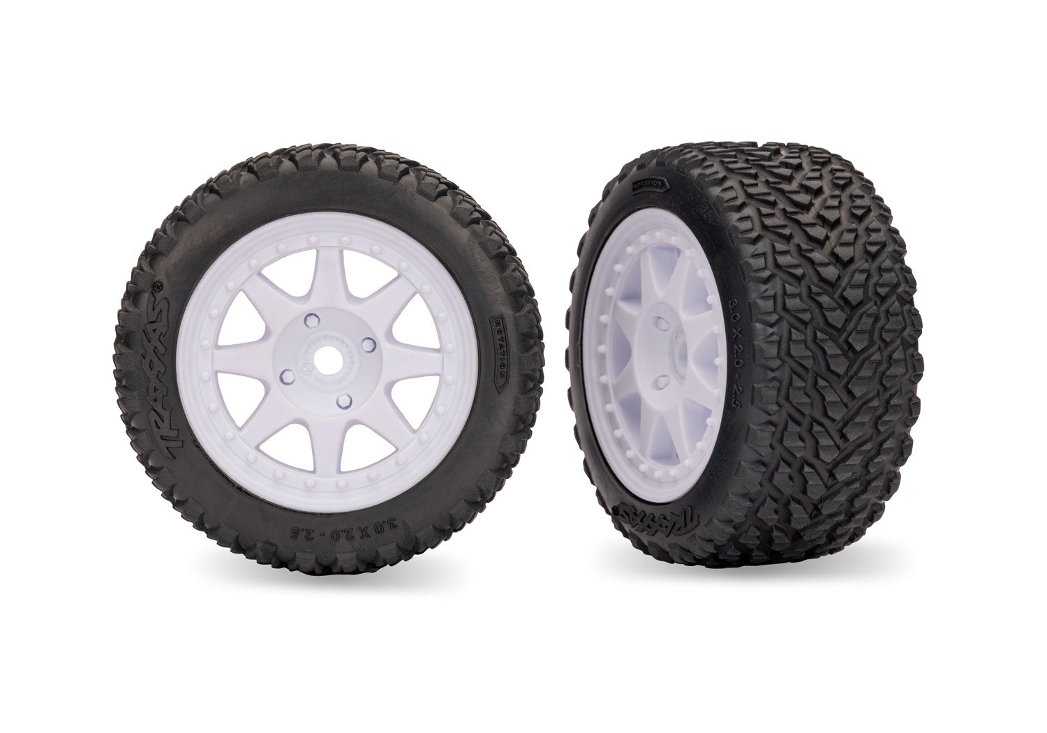 White Rear Mini Rally Wheels with Tires (Soft) (2) – Parkflyers RC