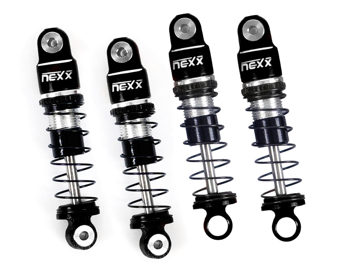Micro-B Pre-Assembled Aluminum Oil-Filled Shocks (Black) (4) (Front ...