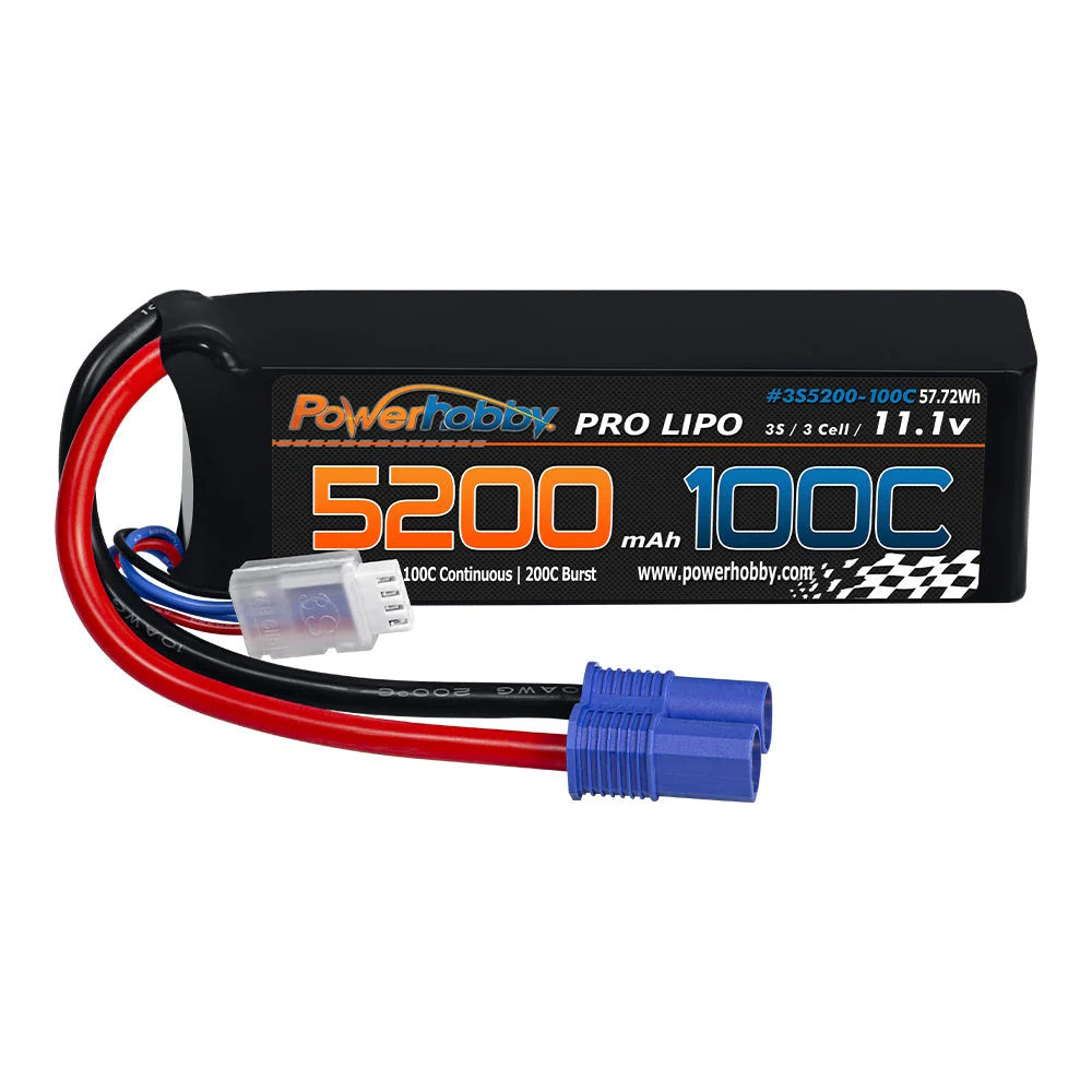 3s 11.V 5200mah 100C - 200C Lipo Battery w EC8 Plug – Parkflyers RC